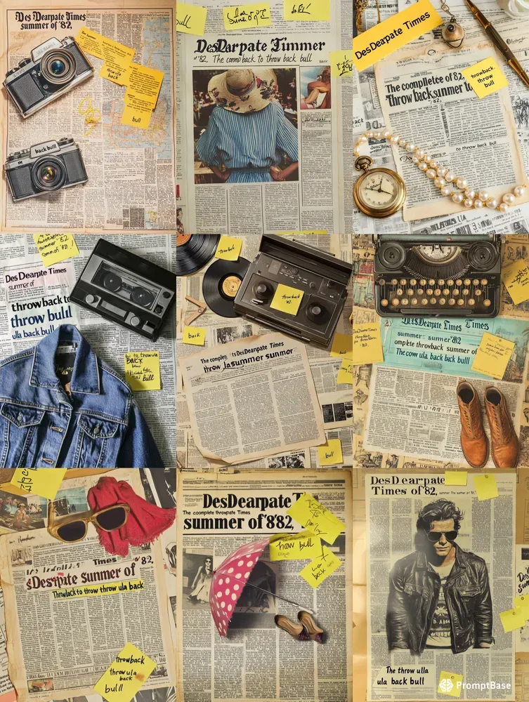 Vintage Newspaper Front Pages Midjourney Prompt | PromptBase