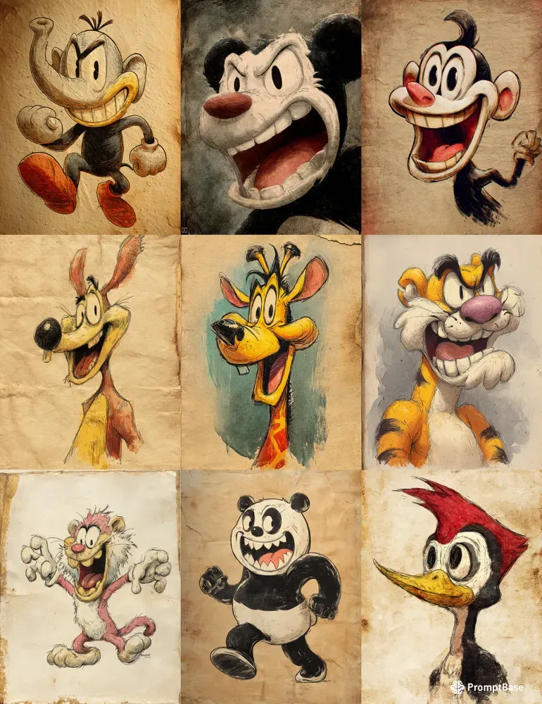 Cuphead Chronicles 1930s Cartoons Midjourney Prompt | PromptBase