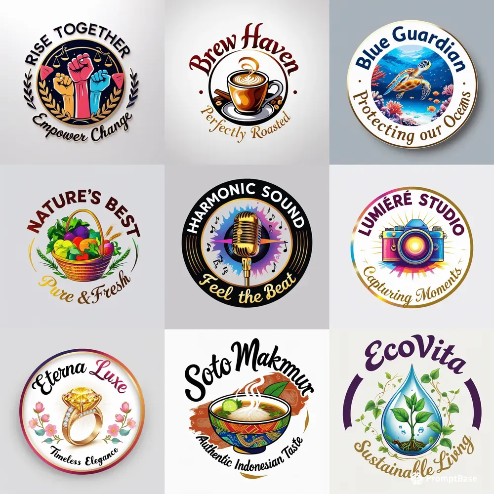 High Quality Custom Circular Logos Leonardo Ai Prompt | PromptBase