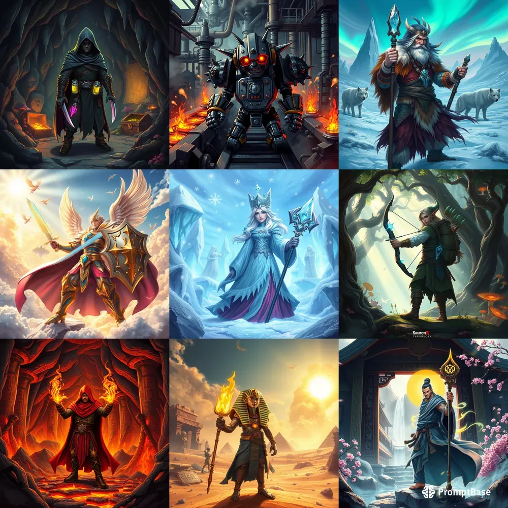 Modular RPG Card Game Art Kits FLUX Prompt | PromptBase