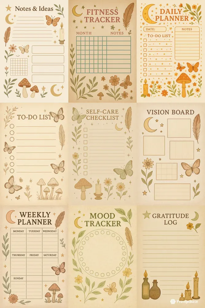 Cottagecore Journal Pages ChatGPT Image Prompt | PromptBase