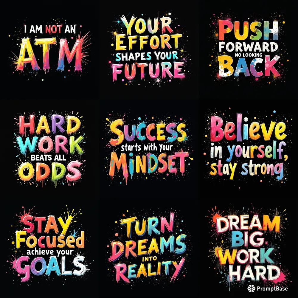 Artistic Typography Templates FLUX Prompt | PromptBase