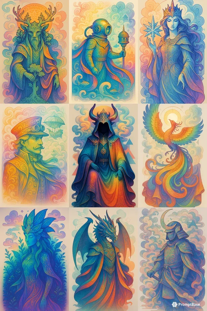 Surreal Gradient Art Portraits ChatGPT Image Prompt | PromptBase