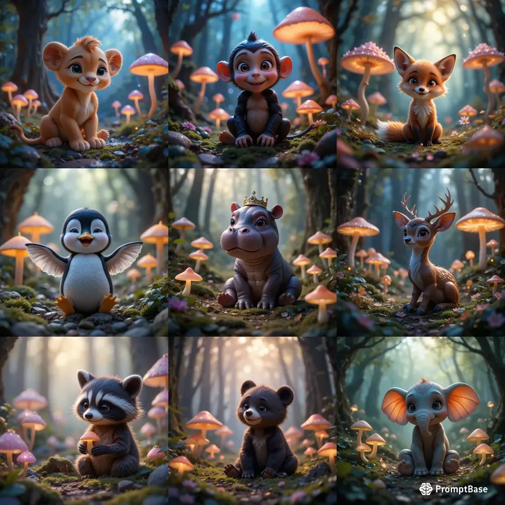 The Baby Animal Dreamscapes Imagen Prompt | PromptBase