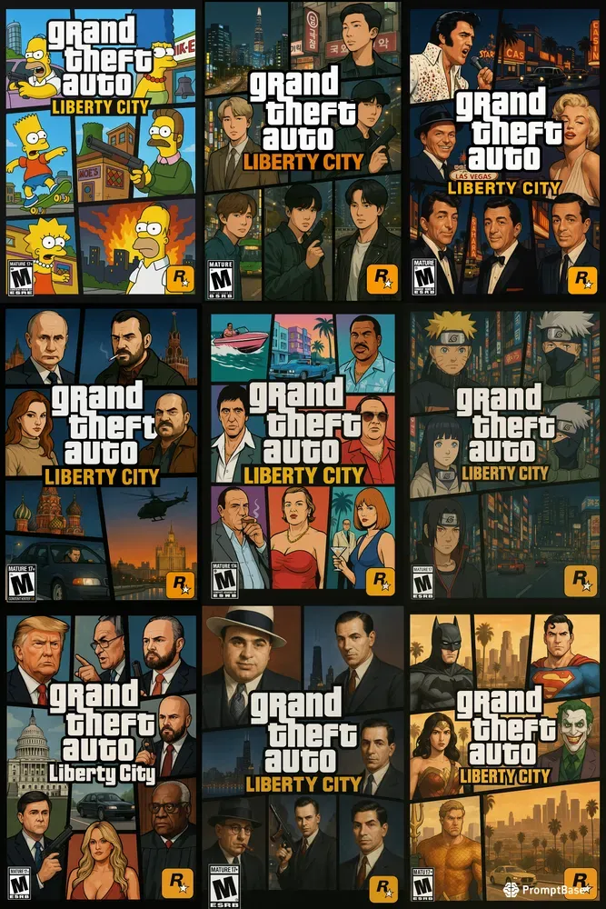 Gta Style Box Art ChatGPT Image Prompt | PromptBase