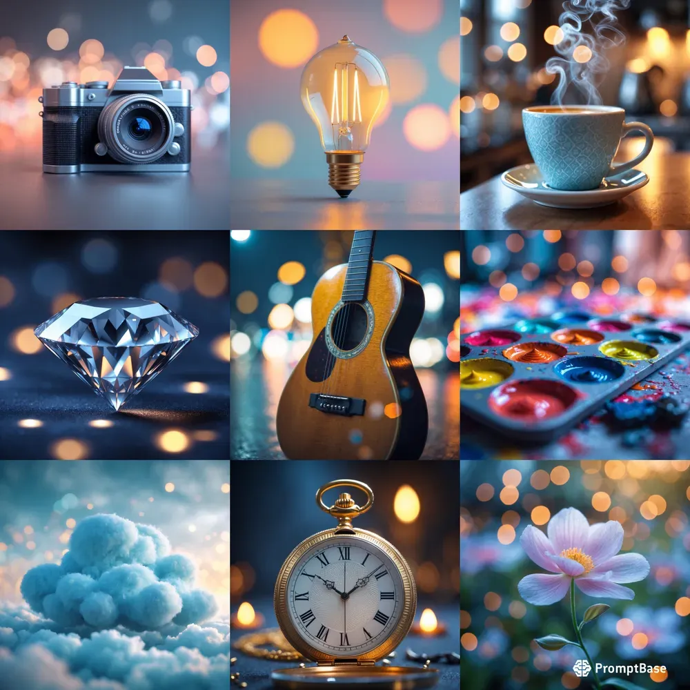 Stylized Bokeh Icons Leonardo Ai Prompt | PromptBase