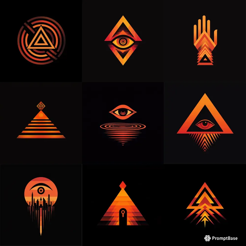 Geometric Propaganda Vector Logos Midjourney Prompt | PromptBase
