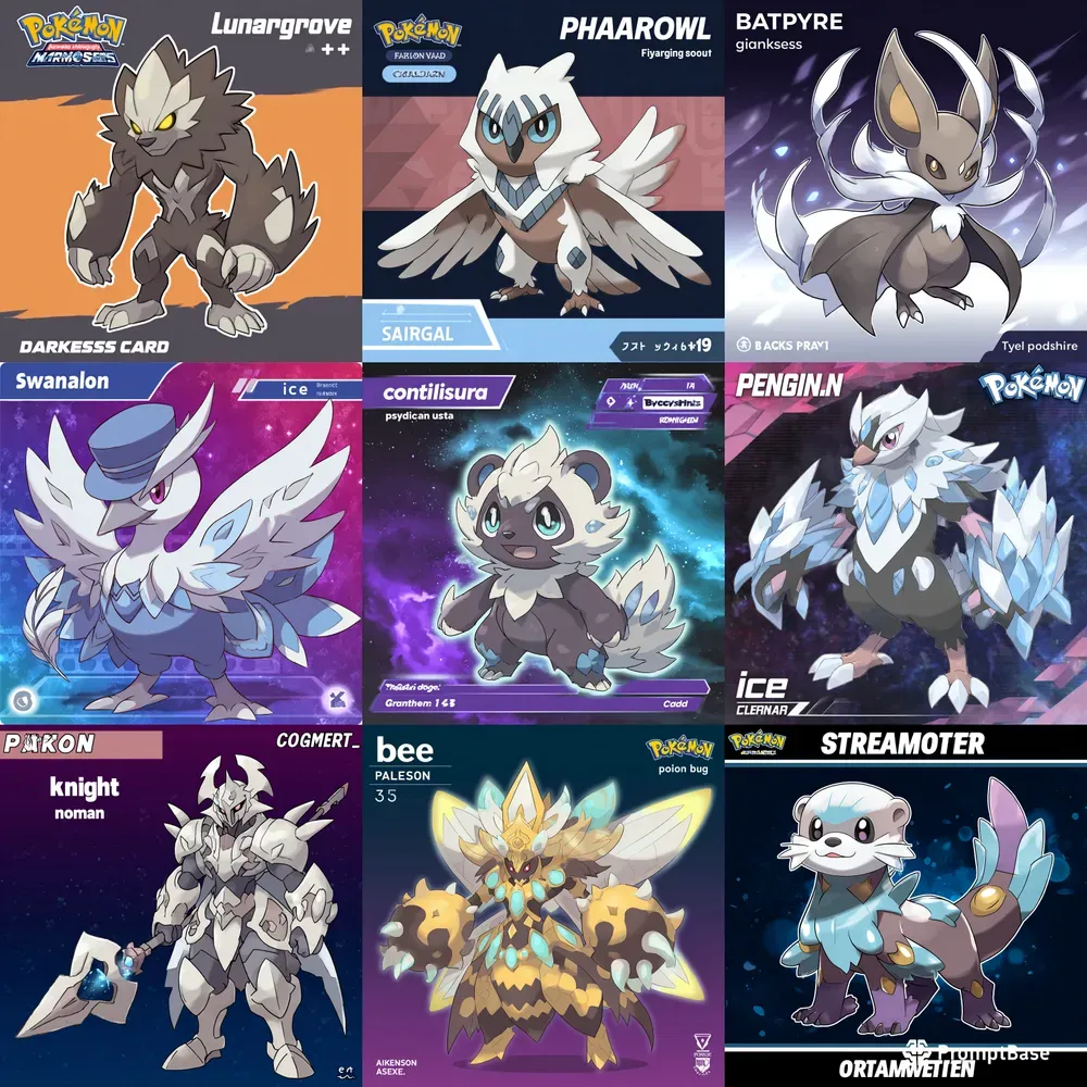 Fakemon Card Designs V 7 Midjourney Prompt | PromptBase