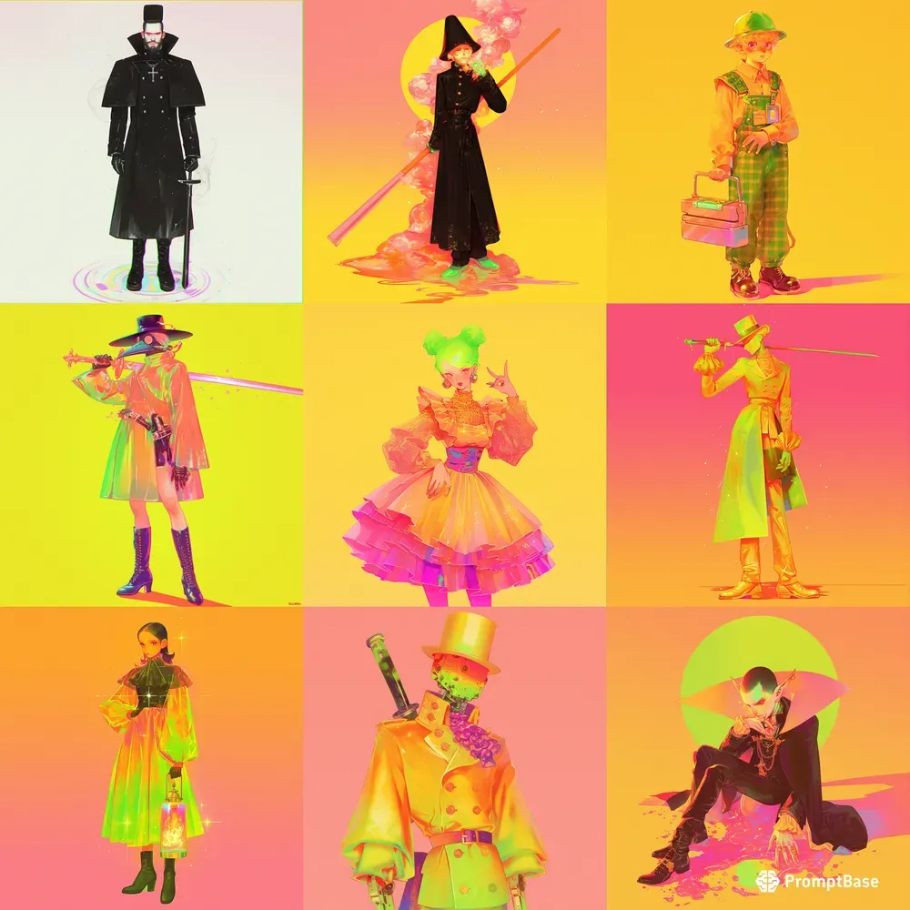 Victorian Game Character Designs Midjourney Prompt | PromptBase