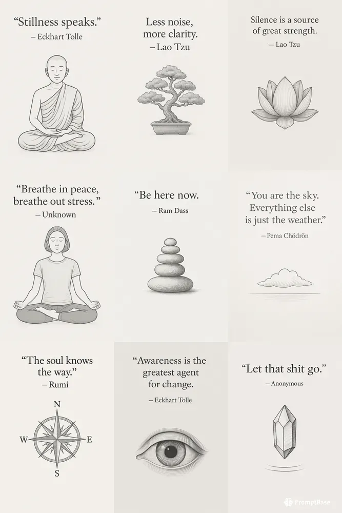 Contemplative Minimalist Posters ChatGPT Image Prompt | PromptBase
