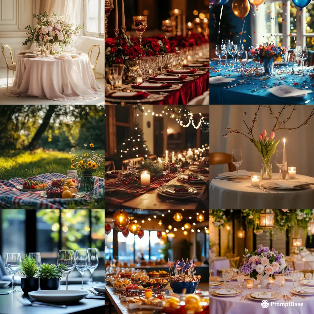 Event Setups Social Media Posts Pictures Midjourney Prompt | PromptBase