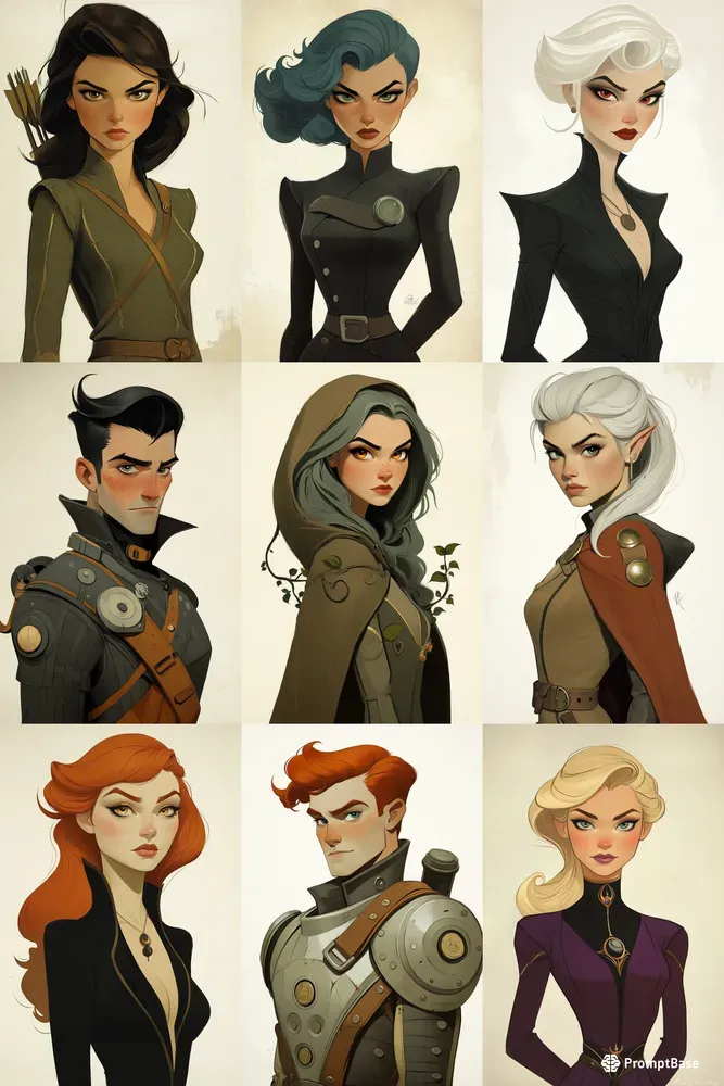 Fantasy Npc Portraits Midjourney Prompt | PromptBase