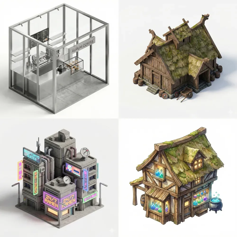 Pro 3D Isometric Game Assets Gemini Image Prompt | PromptBase
