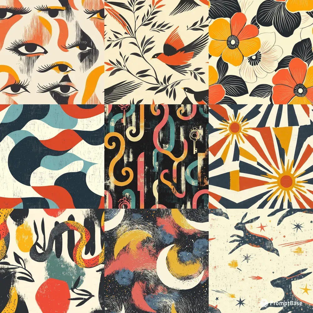Vintage Psychedelic Pattern Art Midjourney Prompt | PromptBase