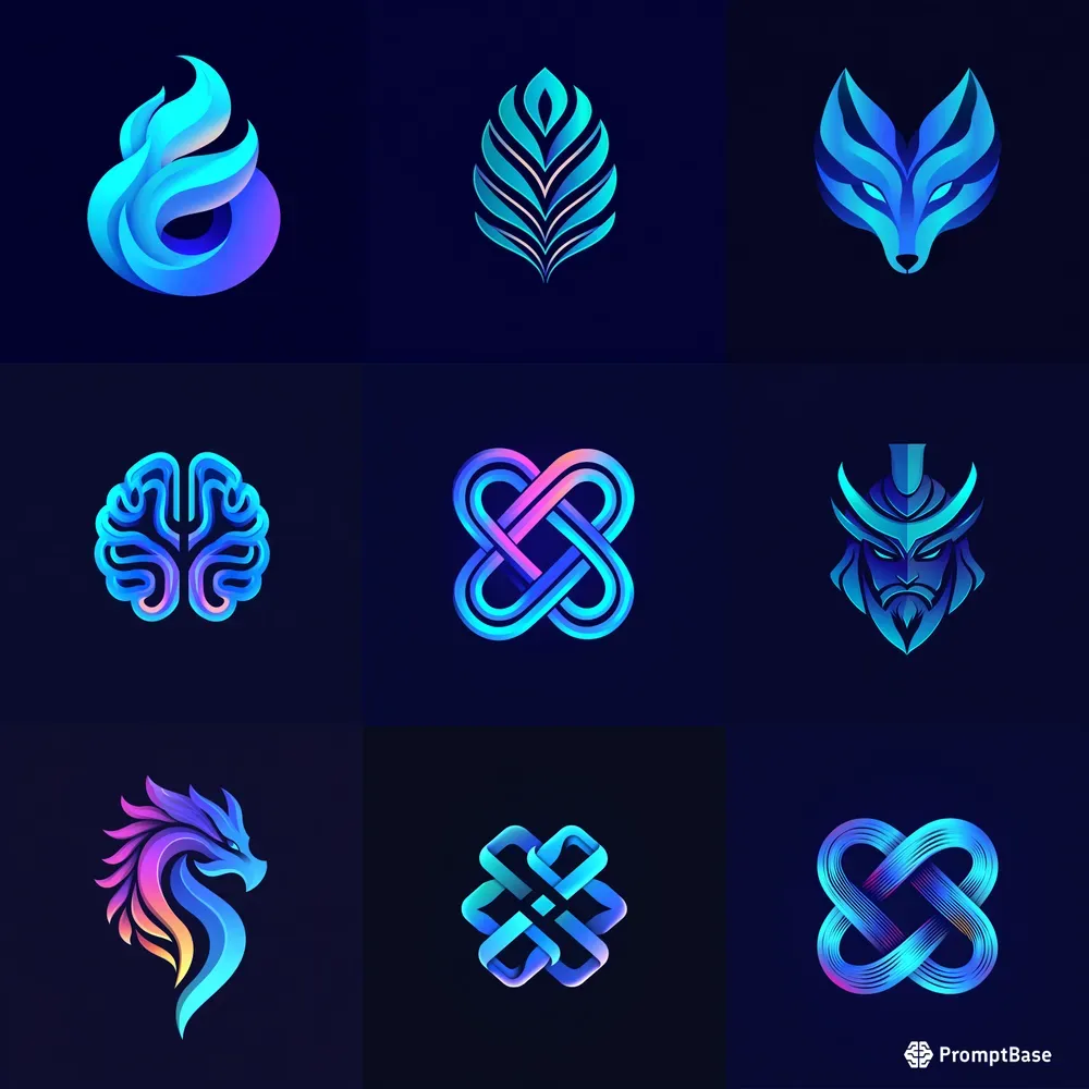 Abstract Symmetrical Logos Midjourney Prompt | PromptBase