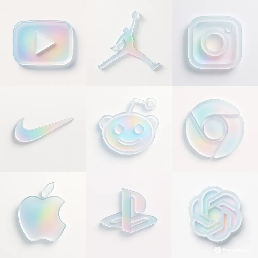 Premium Liquid Glass Logo Effects ChatGPT Image Prompt | PromptBase