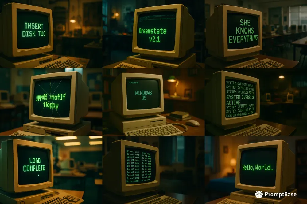Vintage Crt Monitor Text Art ChatGPT Image Prompt | PromptBase