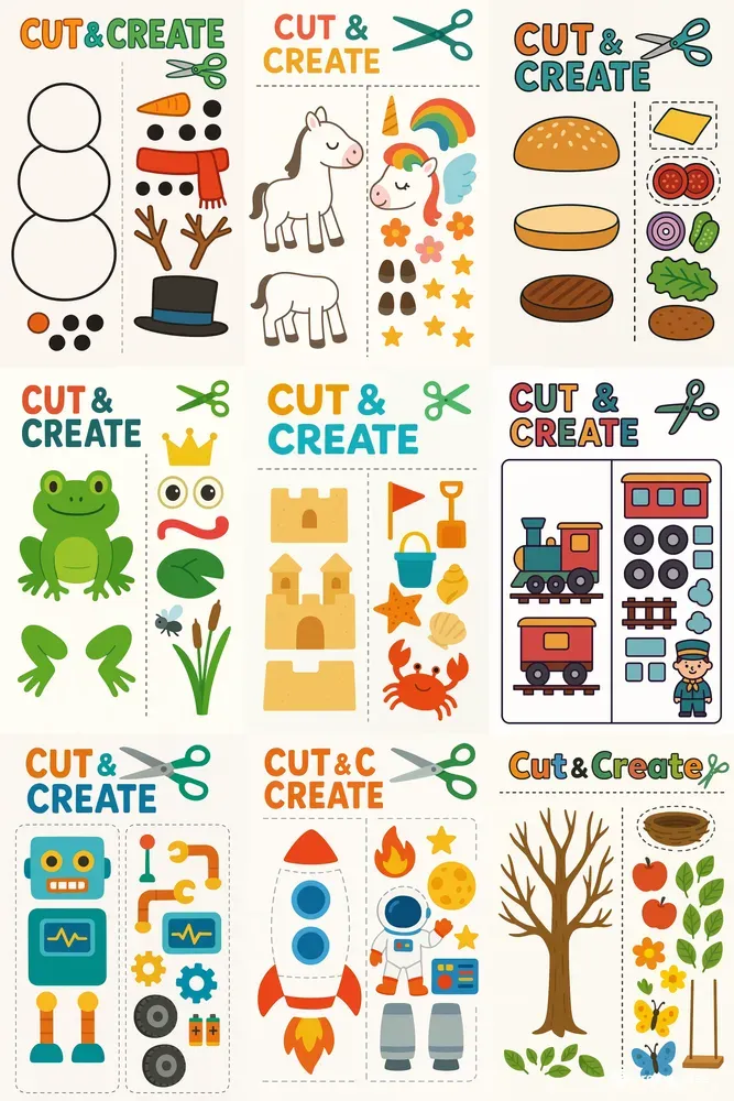 Printable Cut Fun Kits ChatGPT Image Prompt | PromptBase