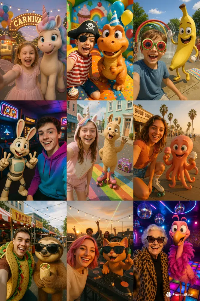 Viral Selfie Collabs 3D Cartoon Magic ChatGPT Image Prompt | PromptBase