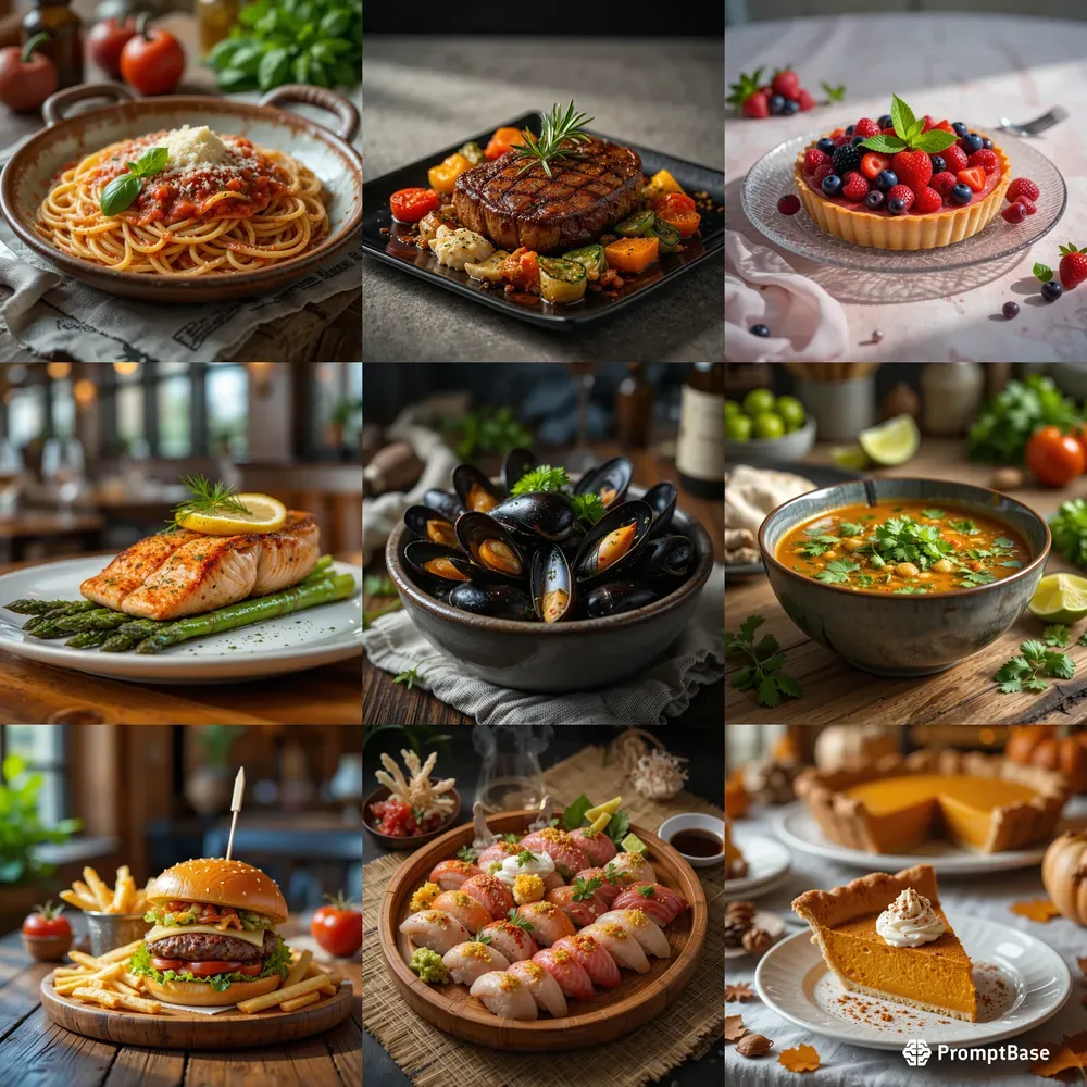 Realistic Food Photographs Bases Midjourney Prompt | PromptBase