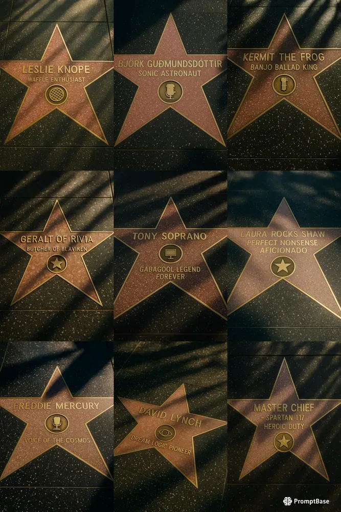 Hollywood Walk Of Fame Custom Stars ChatGPT Image Prompt | PromptBase
