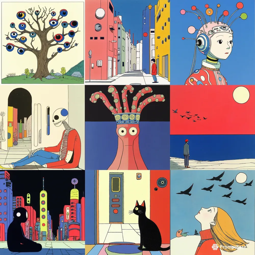 Pop Art Line Drawings Digital Overlays Midjourney Prompt | PromptBase