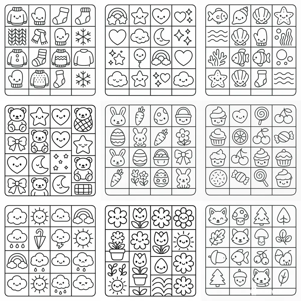 Cozy Cute Patterns Coloring Pages ChatGPT Image Prompt | PromptBase