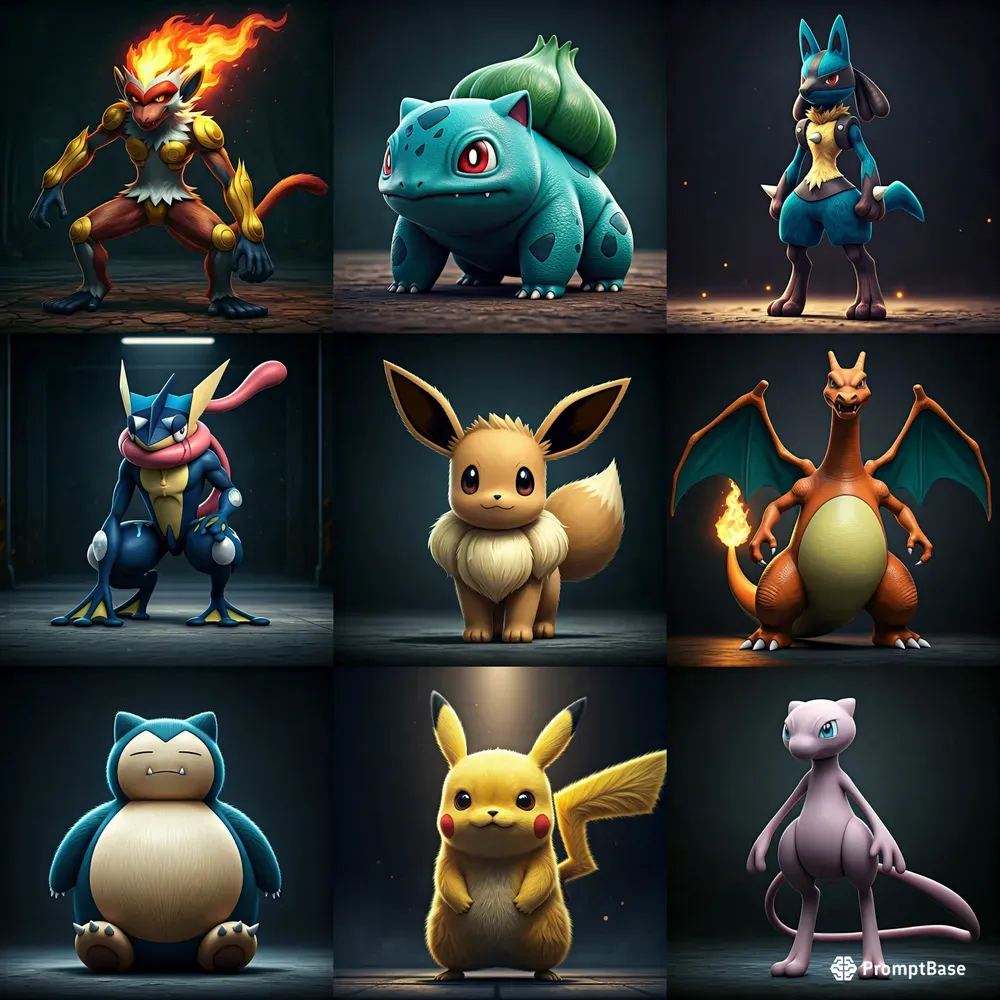 Realistic Pokemon Images Imagen Prompt | PromptBase