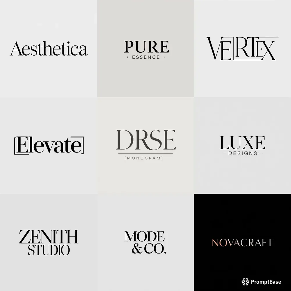 Elegant Minimalist Logo Designs Ideogram Prompt | PromptBase