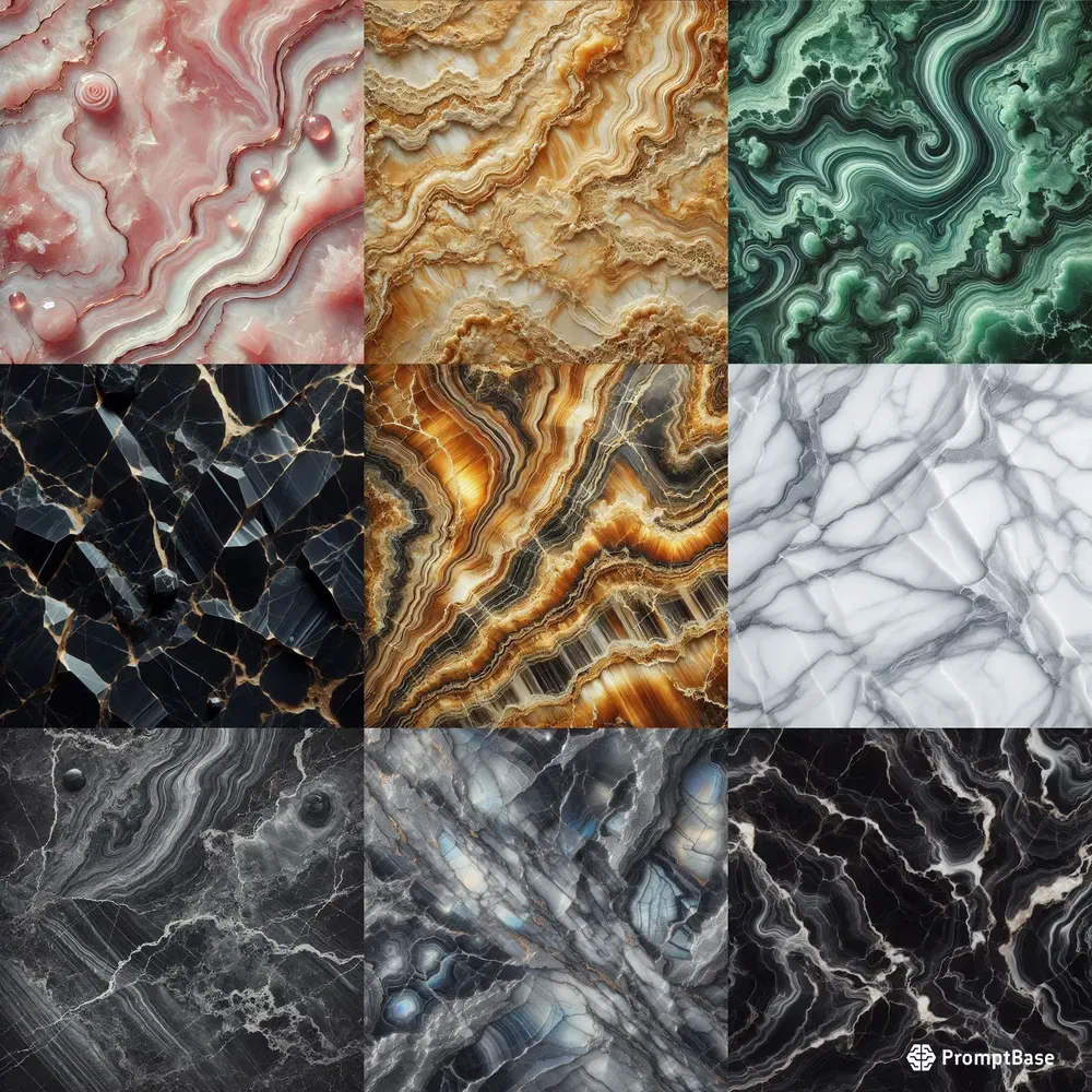 Seamless Polished Marble Stone Patterns DALL·E Prompt | PromptBase