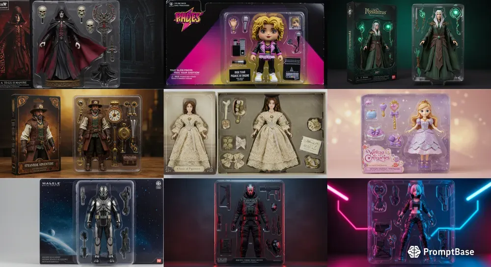 Fictional Icons Collectible Figures Series Imagen Prompt | PromptBase