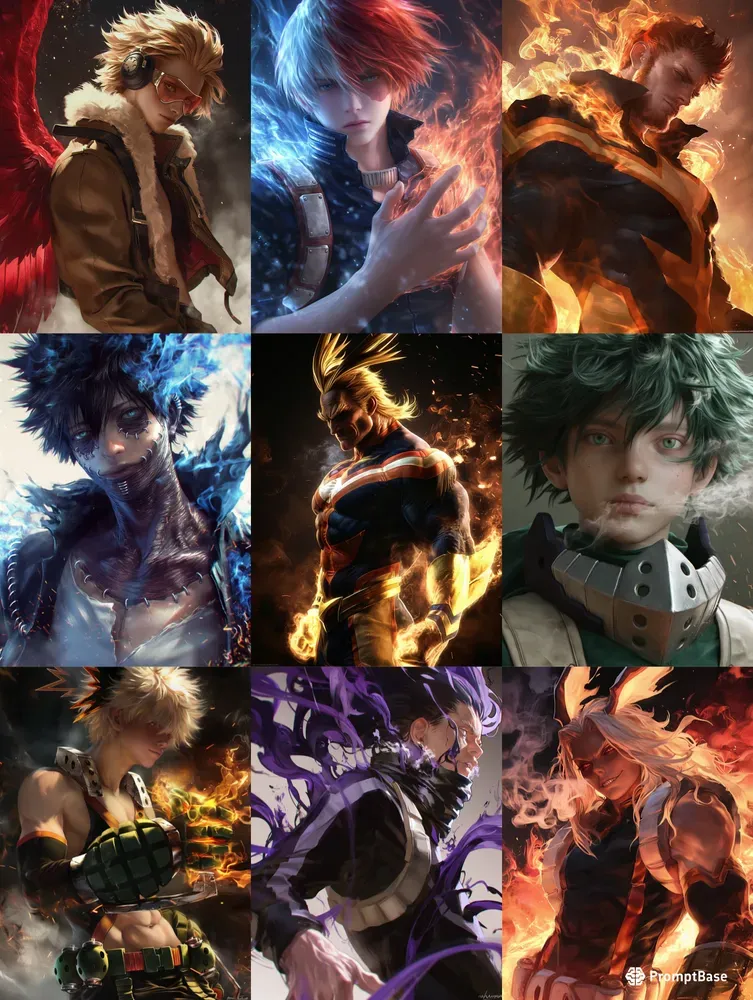 Epic Realistic My Hero Academia Midjourney Prompt | PromptBase