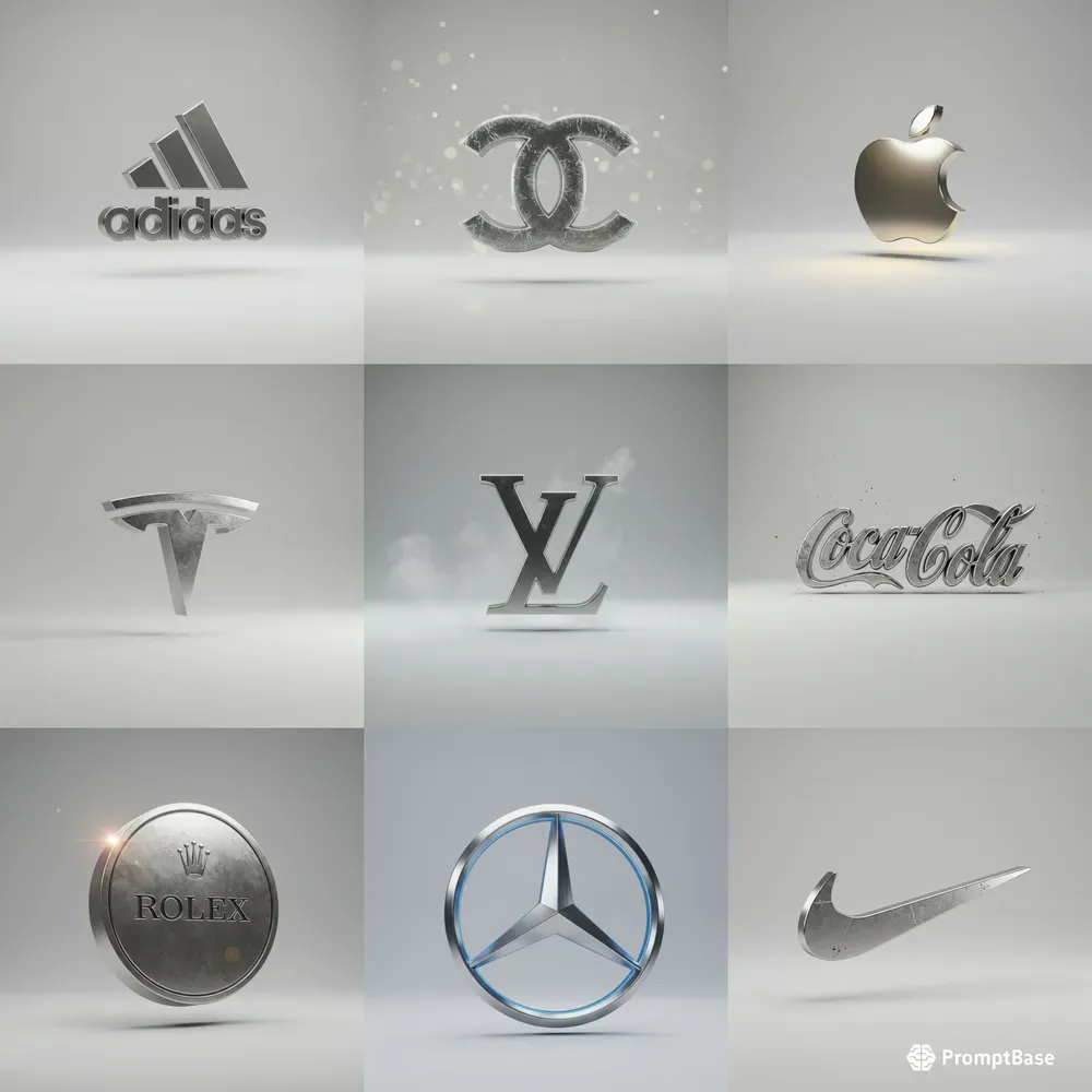 Sterling Silver Branded Logos Imagen Prompt | PromptBase