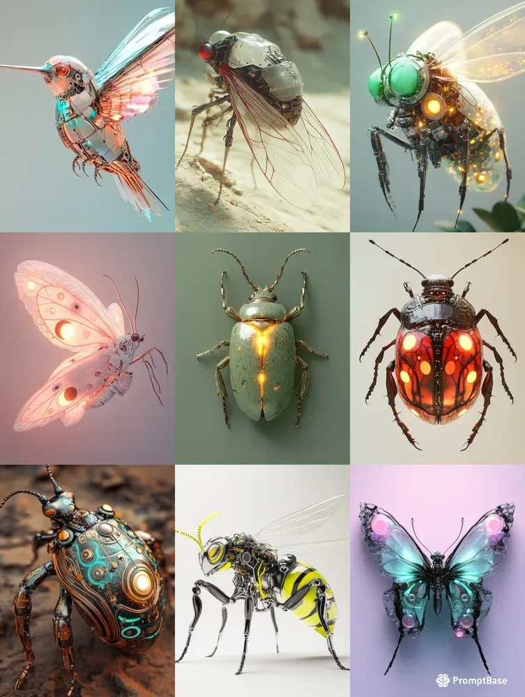 Mechanical Insects Render Sets Midjourney Prompt | PromptBase