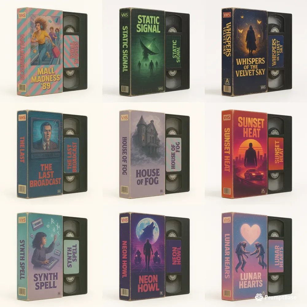 Retro Vhs Tape Box Mockup Style ChatGPT Image Prompt | PromptBase