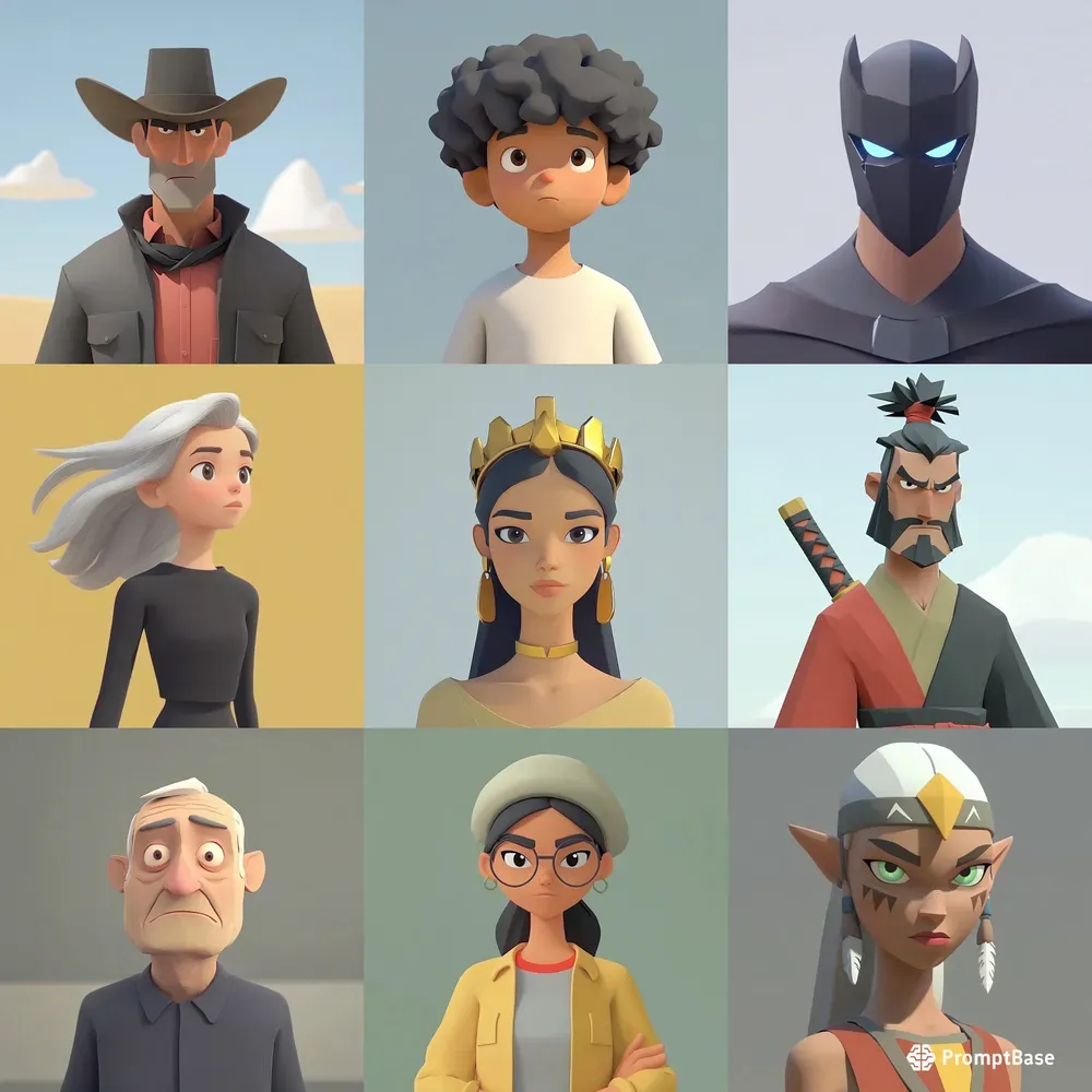 Stylized 3D Animation Portraits Midjourney Prompt | PromptBase