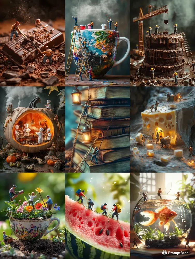 Tiny World Realistic Creations Midjourney Prompt | PromptBase