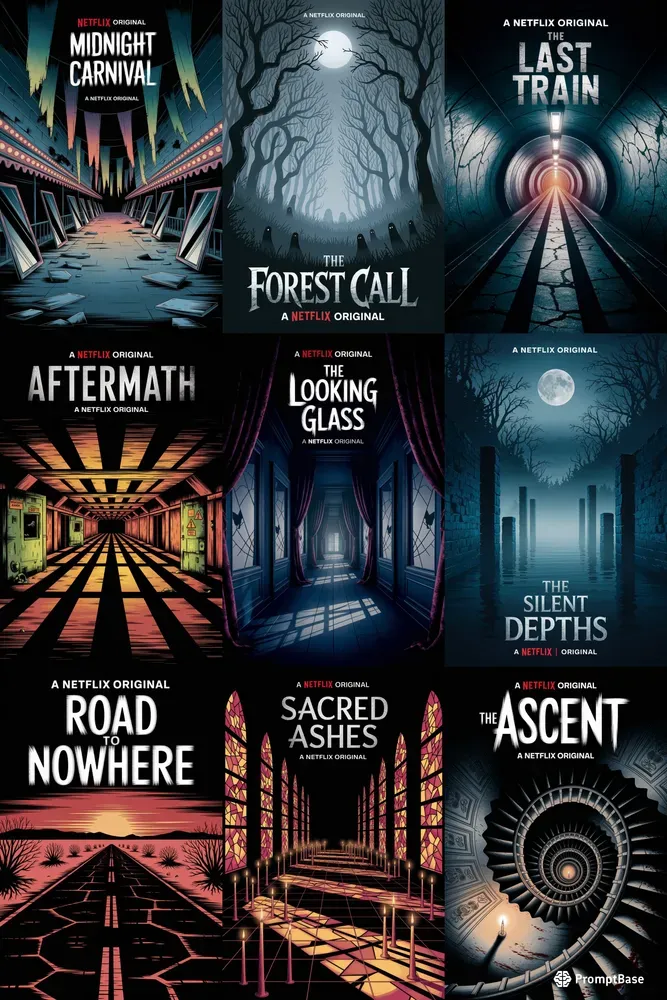 Chilling Netflix Posters Ideogram Prompt | PromptBase