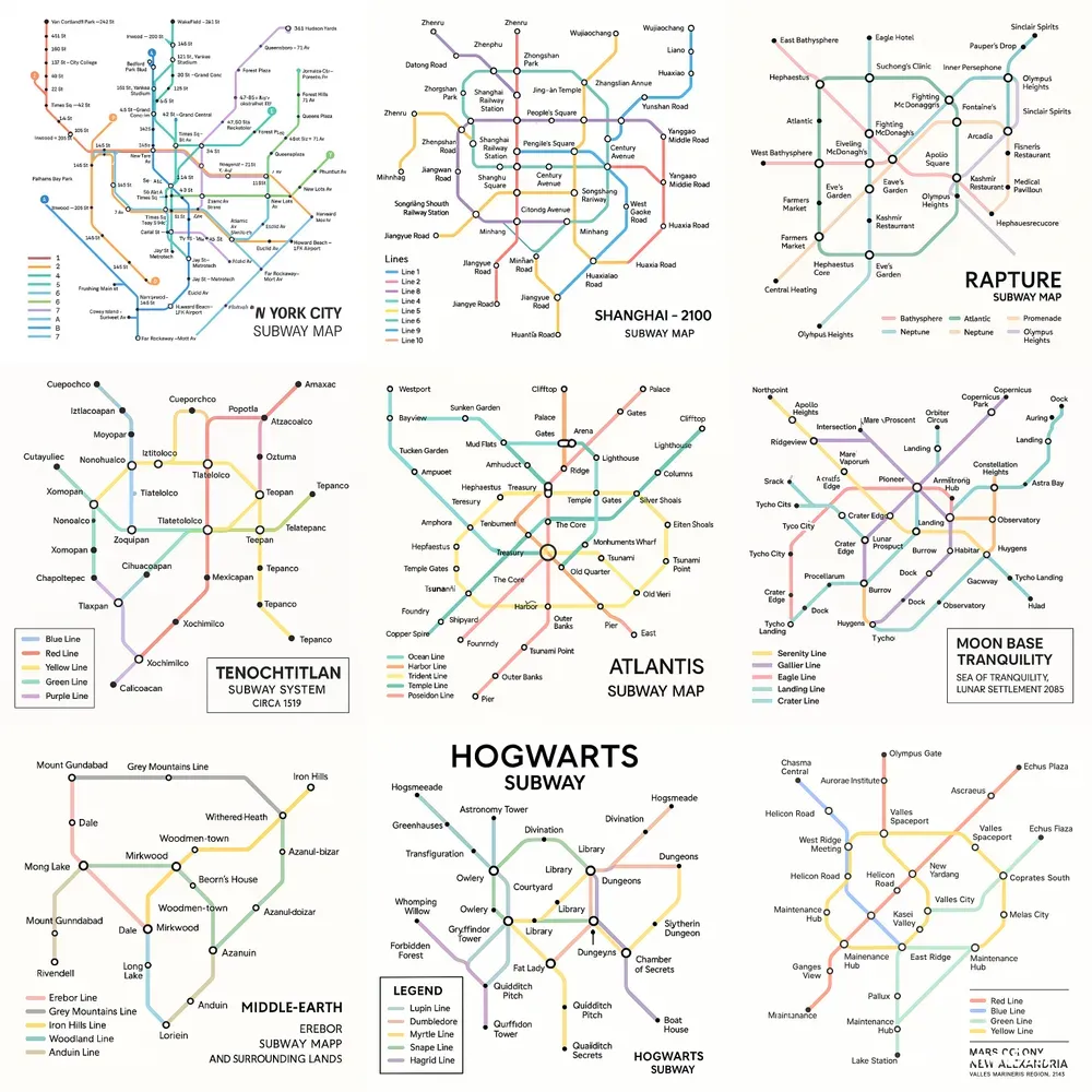 Tube Subway Maps ChatGPT Image Prompt | PromptBase