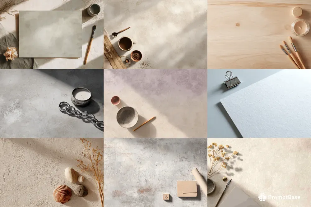 Aesthetic Flat Lay Art Mockups For Etsy Midjourney Prompt | PromptBase