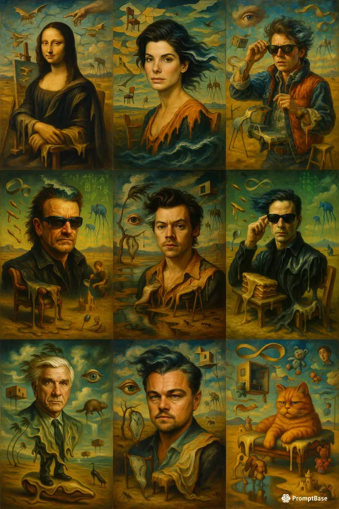 Surrealistic Salvador Dali Styl Portraits Chatgpt Image Prompt Promptbase