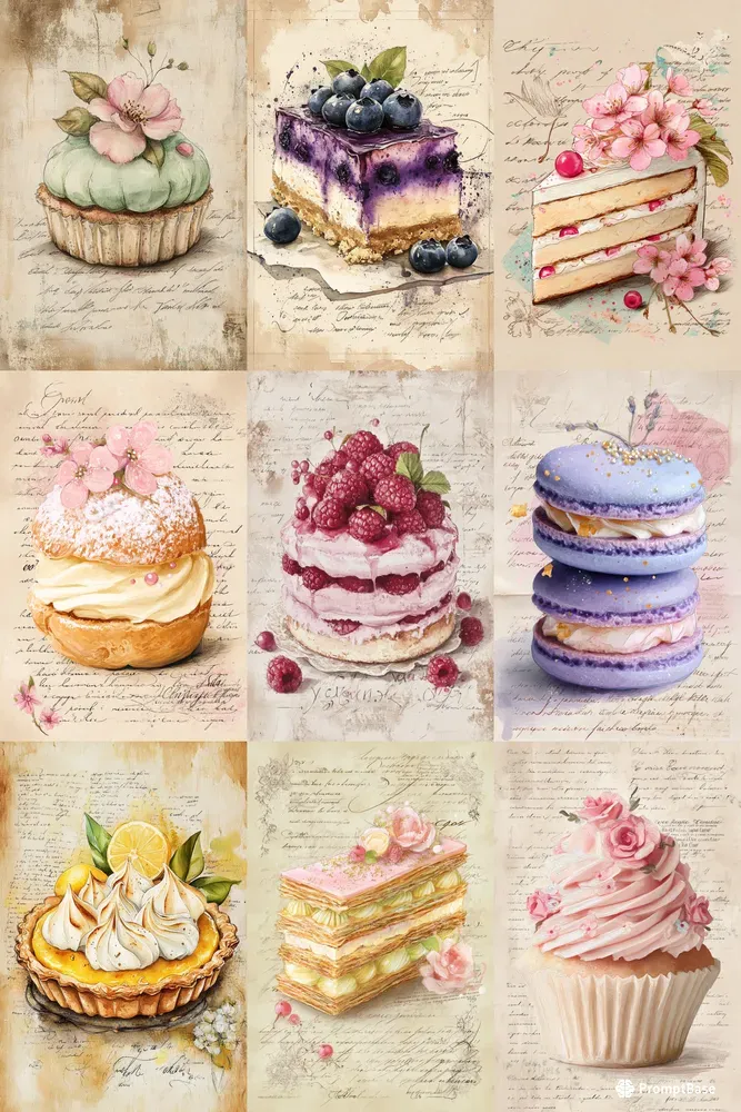Romantic Pastel Pastry Art Midjourney Prompt | PromptBase