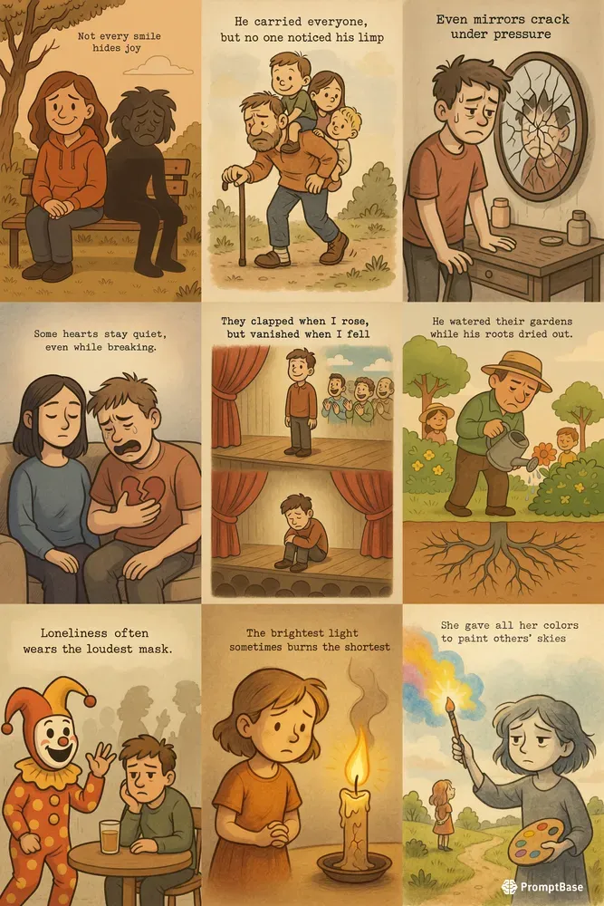 Cartoon Style Deep Meaning Quote Images ChatGPT Image Prompt | PromptBase