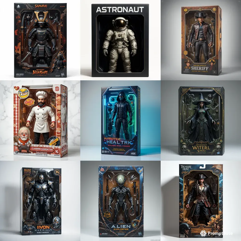 Custom Action Figure Packagings ChatGPT Image Prompt | PromptBase
