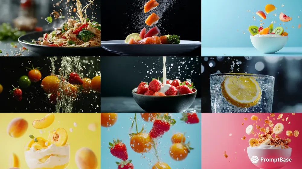 Falling Foods And Fruits Midjourney Prompt | PromptBase
