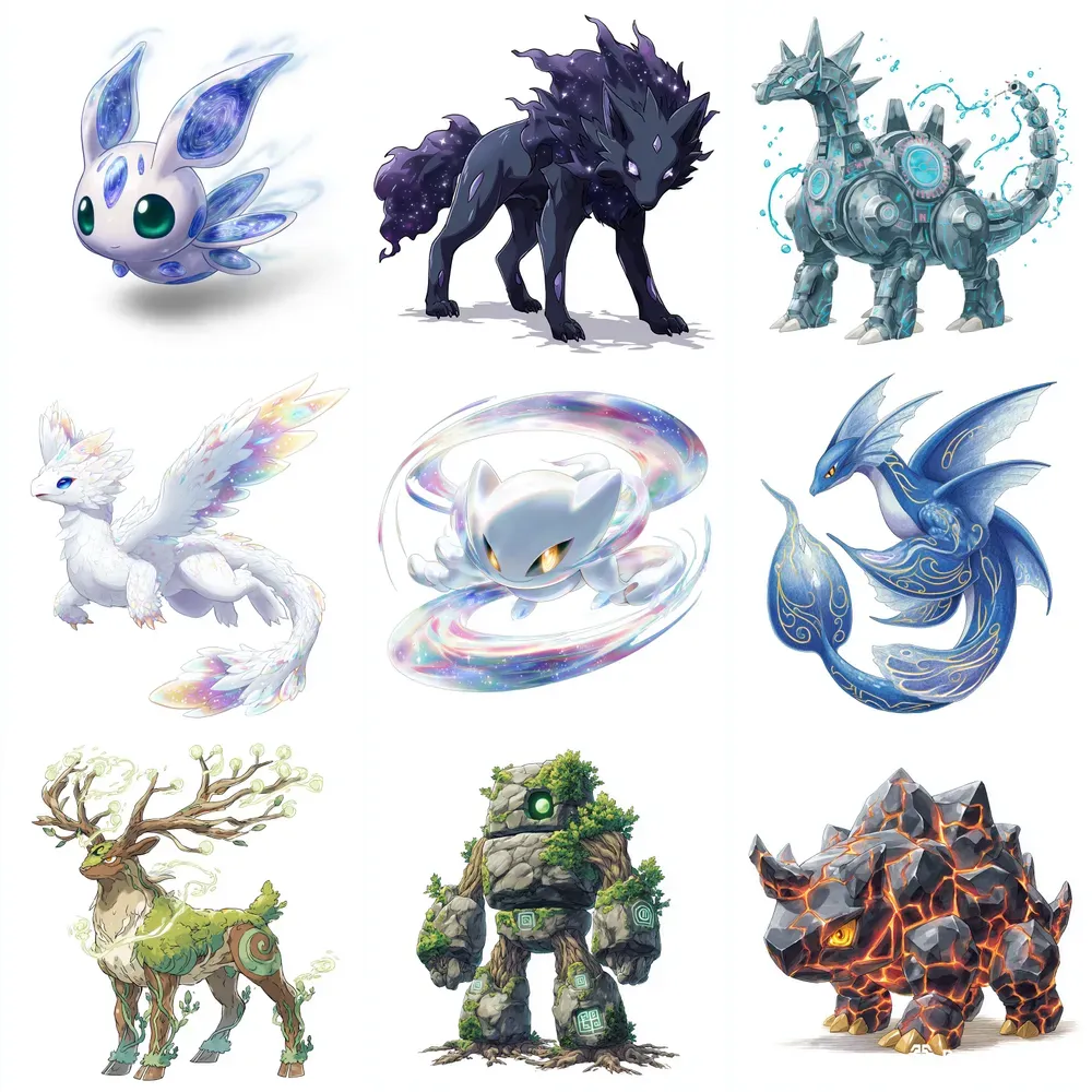 Fakemon Classic RPG Pokemon Anime Style Midjourney Prompt | PromptBase