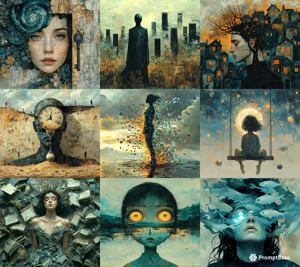 Fragments Of Identity Midjourney Prompt | PromptBase