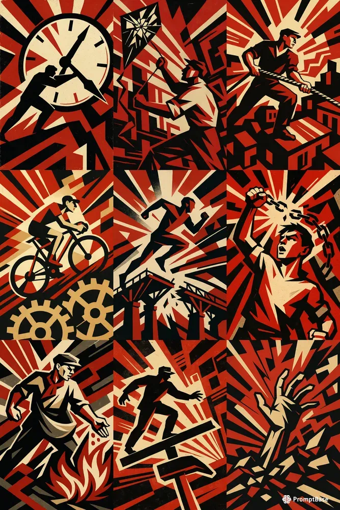 Constructivist Poster Art ChatGPT Image Prompt | PromptBase