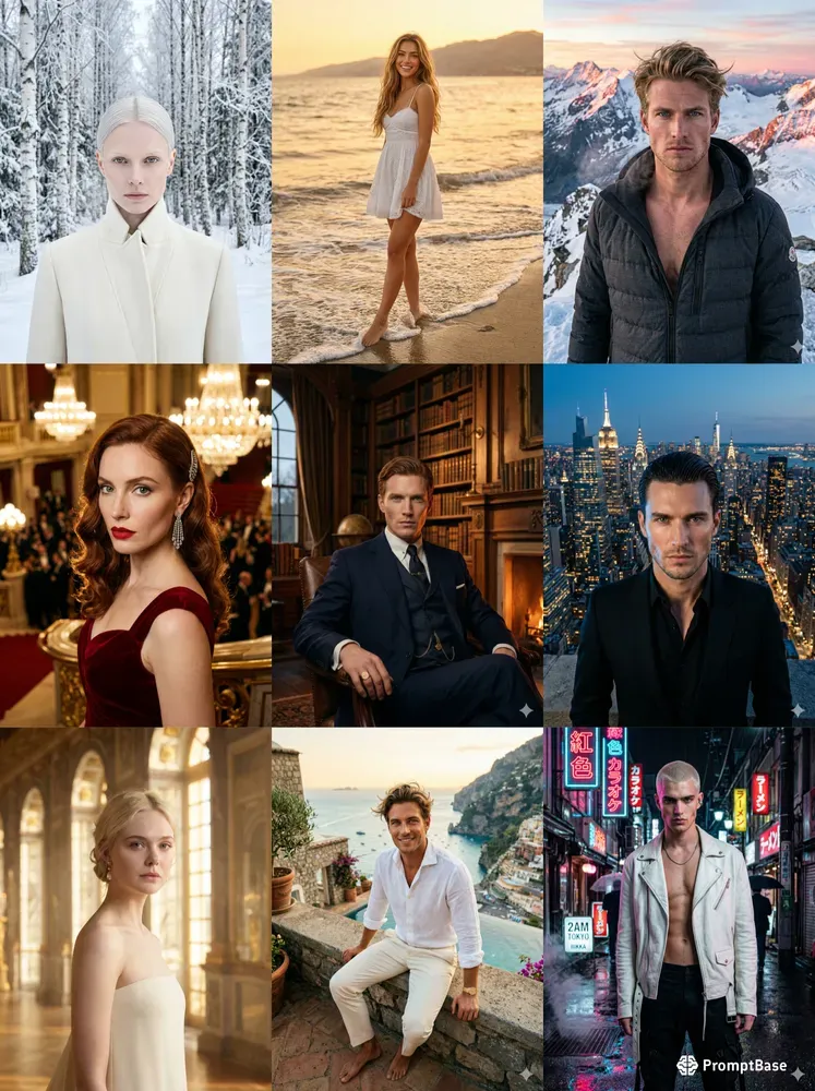 12k Hollywood Model Portraits Gemini Image Prompt | PromptBase
