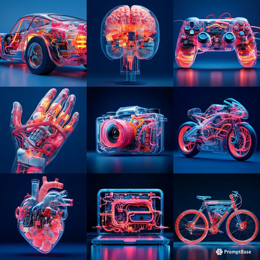 Transparent Cybernetic Things And Parts Midjourney Prompt | PromptBase